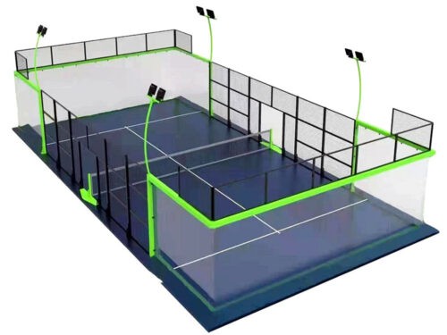 Complete Padel Court Kit: Grass, Framework, Glass Walls & More